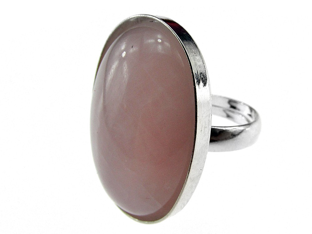 Inel argint masiv reglabil cu cuart roz natural | arhiva Okazii.ro