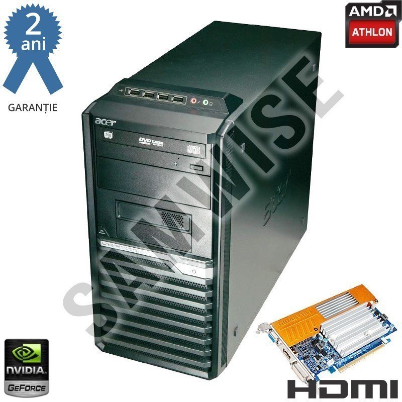 Calculator Acer Veriton M421G, AMD Athlon II X2 B28 3.4GHz, 4GB DDR2 ...