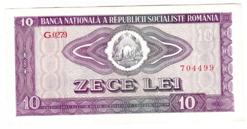 Bancnota 10 lei 1966 a.UNC aproape necirculata | arhiva Okazii.ro