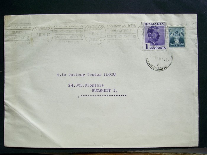 Plic circulat cu timbre perfin | Okazii.ro