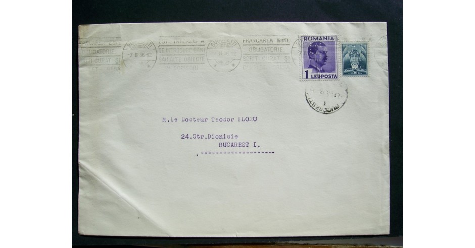 Plic circulat cu timbre perfin | arhiva Okazii.ro