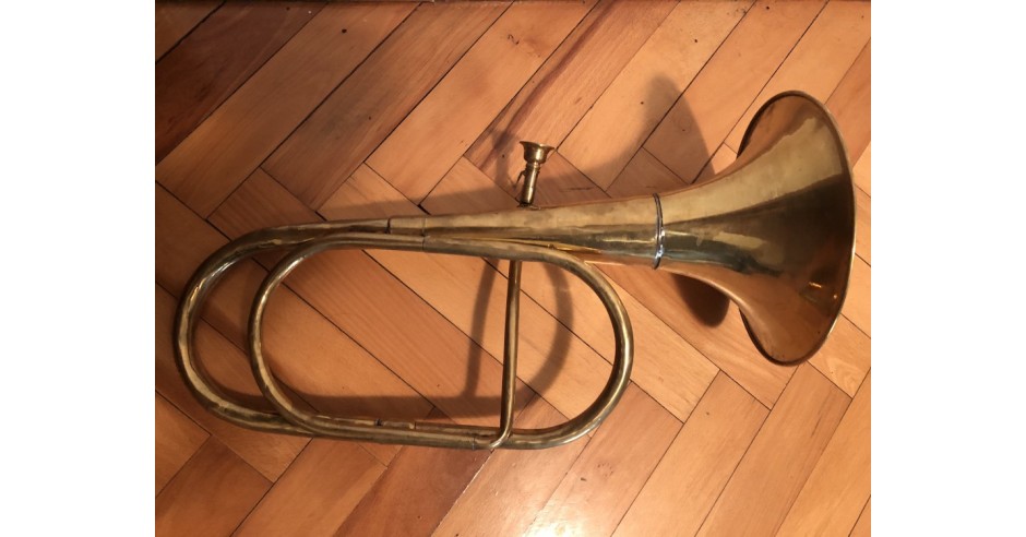 Instrument vechi,de suflat,german,din alama | arhiva Okazii.ro