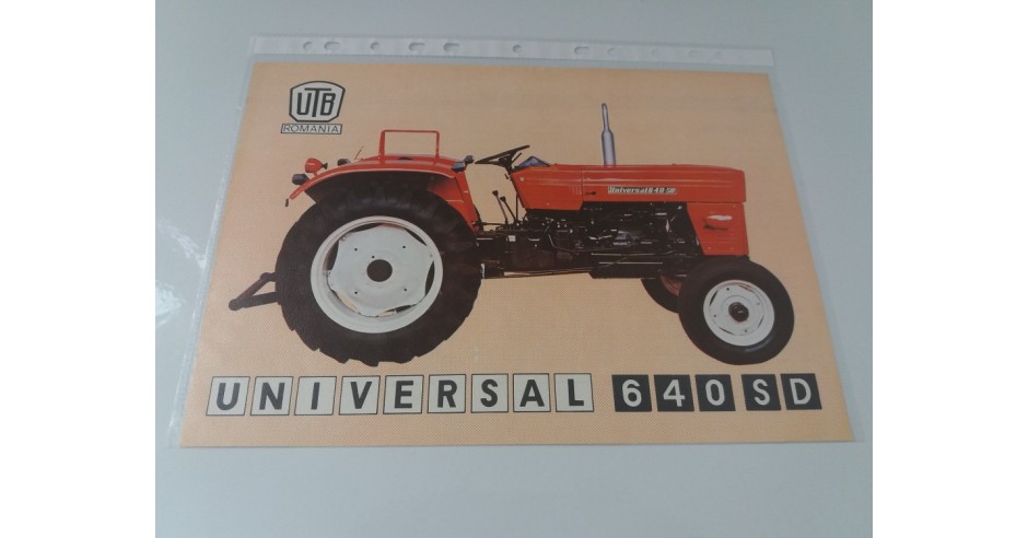 Brosura tractor UTB UNIVERSAL 640 SD, an 1980 | arhiva Okazii.ro