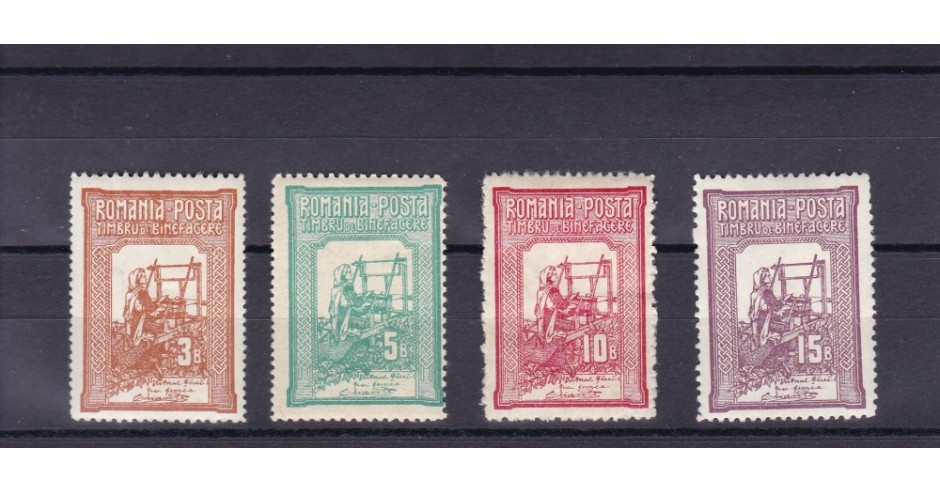 ROMANIA 1906 LP 58 TIMBRU DE BINEFACERE TESATOAREA SERIE MNH | arhiva ...