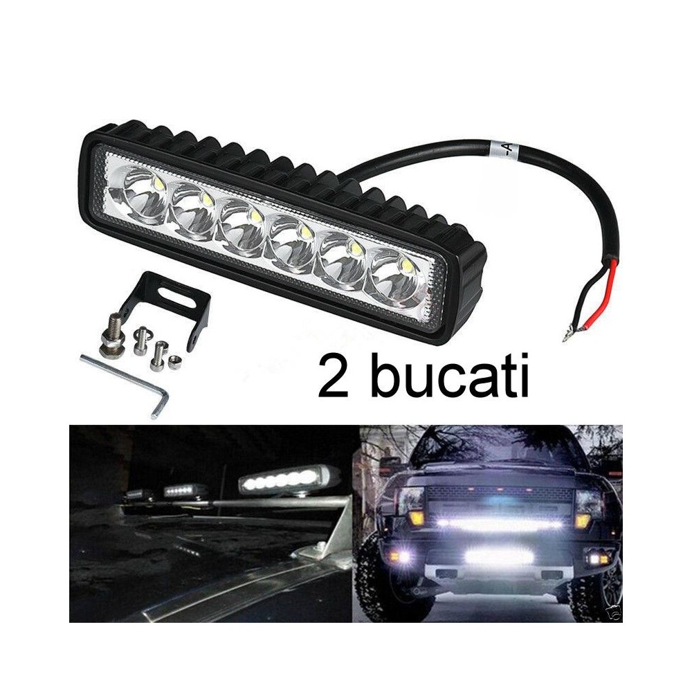 Proiectoare LED auto offroad 18W/12V-24V, 1320 lumeni 15.5cm 2 bucati ...