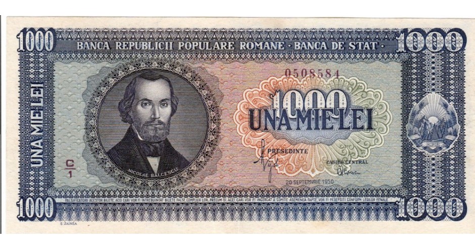 * Bancnota 100 lei 1950 - P - eroare | arhiva Okazii.ro