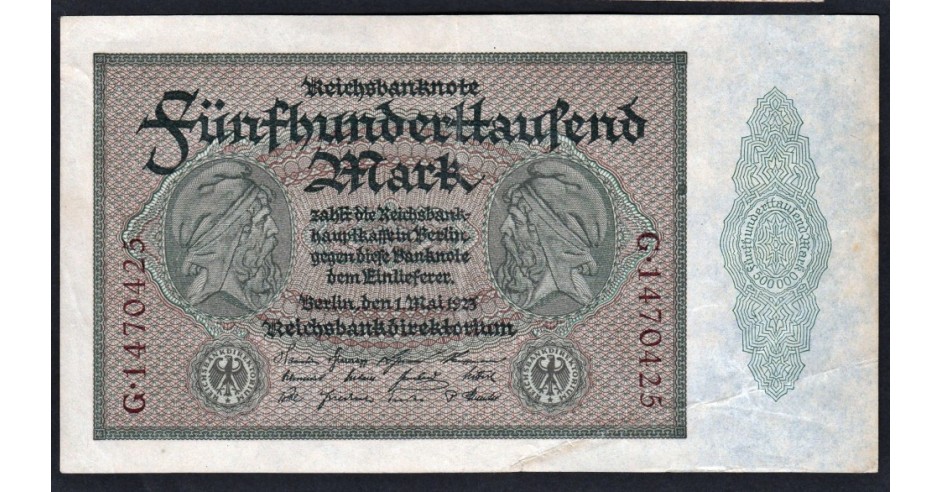 Germania 500.000 Mark REICHSBANKNOTE s1470425 1923 | arhiva Okazii.ro
