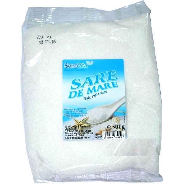 SARE DE MARE FINA NEIODATA 500GR, SANO VITA | arhiva Okazii.ro