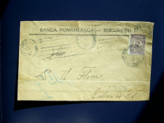 Plic circulat cu timbru perfin " Banca Romaneasca Bucuresti" | arhiva ...