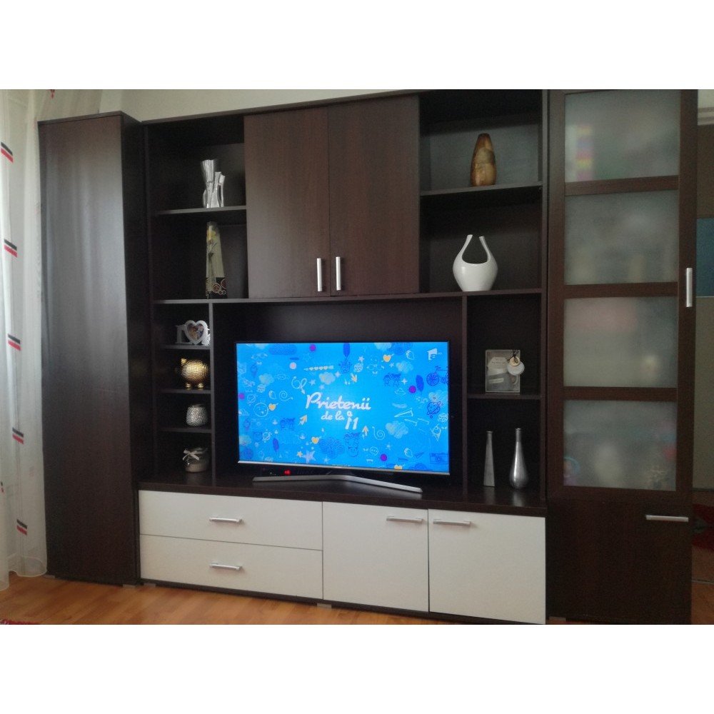Mobila living,wenge cu alb | arhiva Okazii.ro