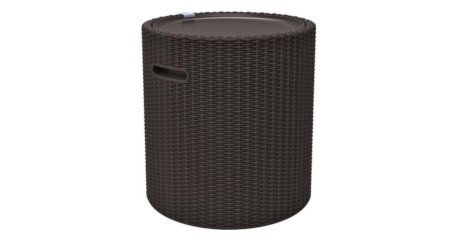 Masa de gradina Curver Keter Cool Stool brown cu o func?ie clipboard ...