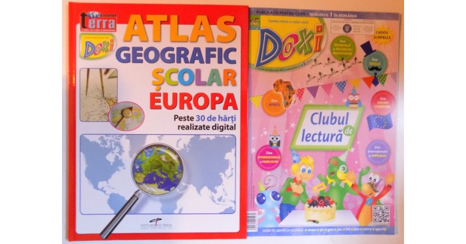 ATLAS GEOGRAFIC SCOLAR - PESTE 30 DE HARTI REALIZATE DIGITAL de NICOLAE ...