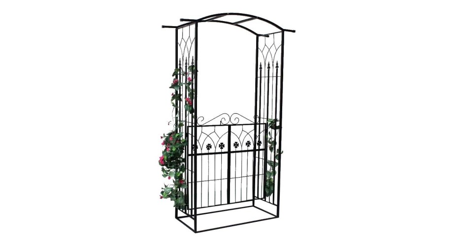 Suport Bolta Cadru din Metal cu Portita pentru Flori Cataratoare ...