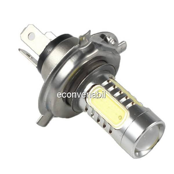 Bec Auto COB LED 12V H4 7.5W Alb Rece 6000K | arhiva Okazii.ro