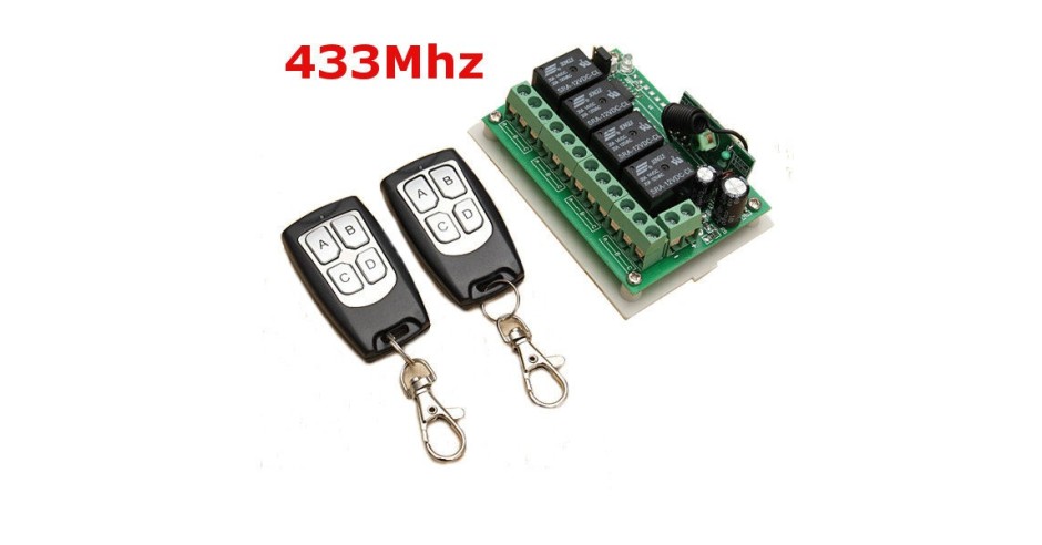 Modul 4 relee / canale cu 2 telecomenzi 12v 220v 3A 315/433mhz | arhiva ...