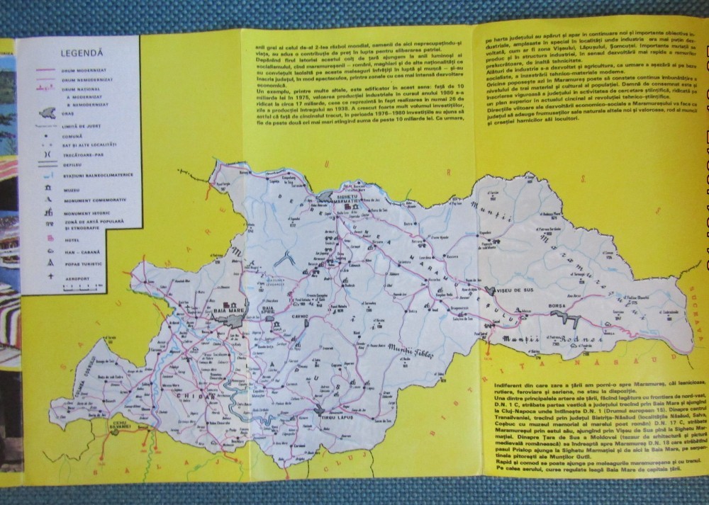Pliant turistic cu harta. OJT MARAMURES-TRASEE TURISTICE MARAMURESENE ...