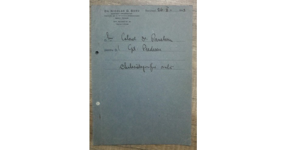 Buletin Radiologic//Spitalul Brancovenesc, 1943 | Okazii.ro