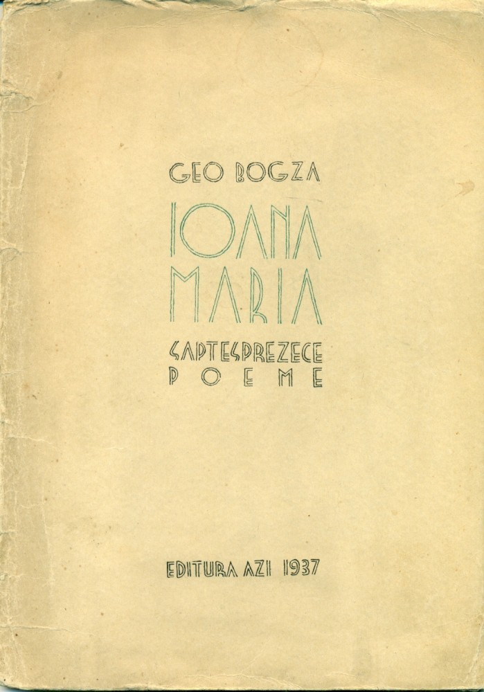 Ioana Maria - Geo Bogza cu autograf si dedicatie 1937 - Avangarda ...