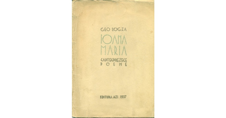Ioana Maria - Geo Bogza cu autograf si dedicatie 1937 - Avangarda ...