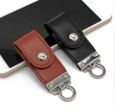 USB Stick memorie 32 GB Flash Drive breloc piele neagra sau maro, 16 GB ...