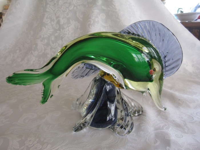 BIBELOU PESTE MURANO MILLEFIORI - CRISTAL COLORAT 32 CM | Okazii.ro