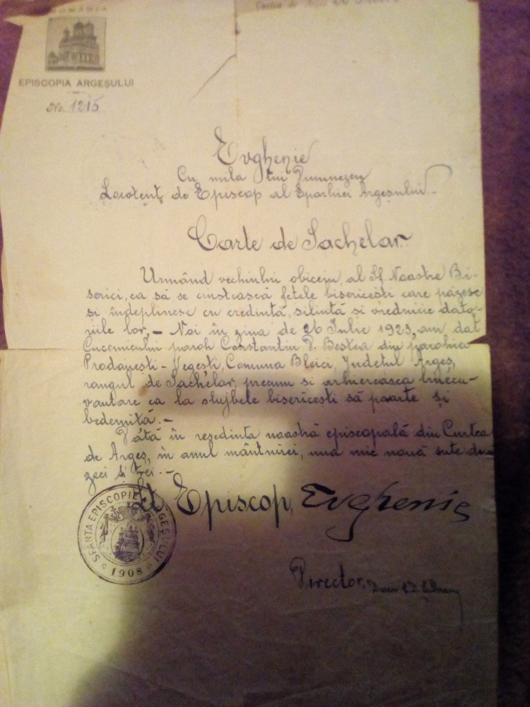 Acte/documente vechi | arhiva Okazii.ro