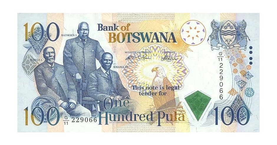 BOTSWANA ? bancnota ? 100 Pula ? 2000 ? P-23 ? UNC ? necirculata ...