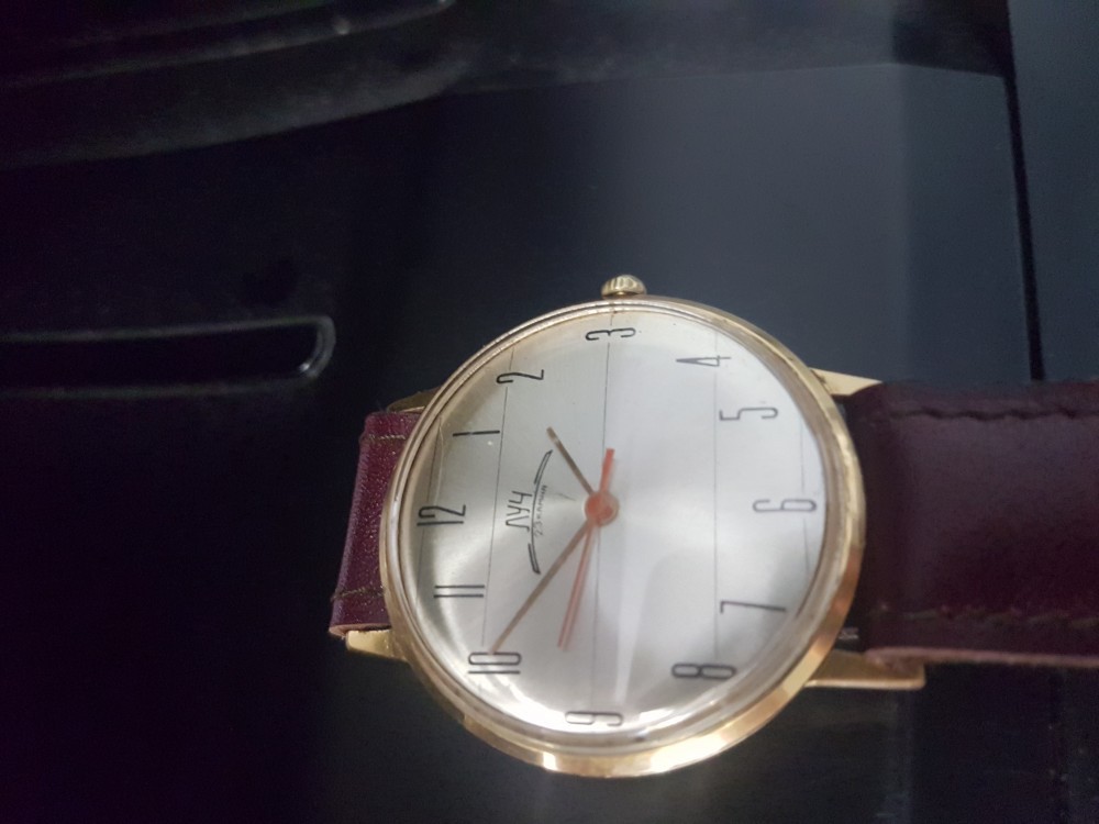 Ceas mecanic vechi rusesc Poljot 23 rubine, carcasa si mecanism aur ...