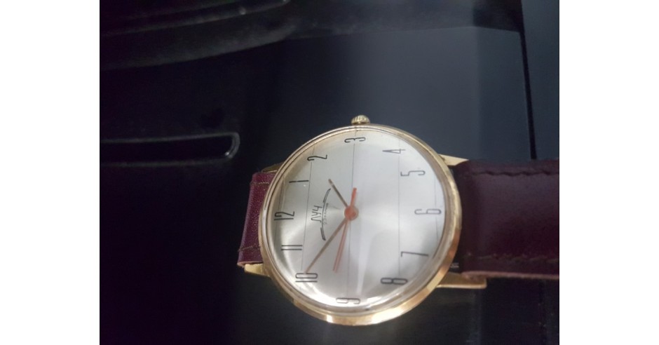 Ceas mecanic vechi rusesc Poljot 23 rubine, carcasa si mecanism aur ...