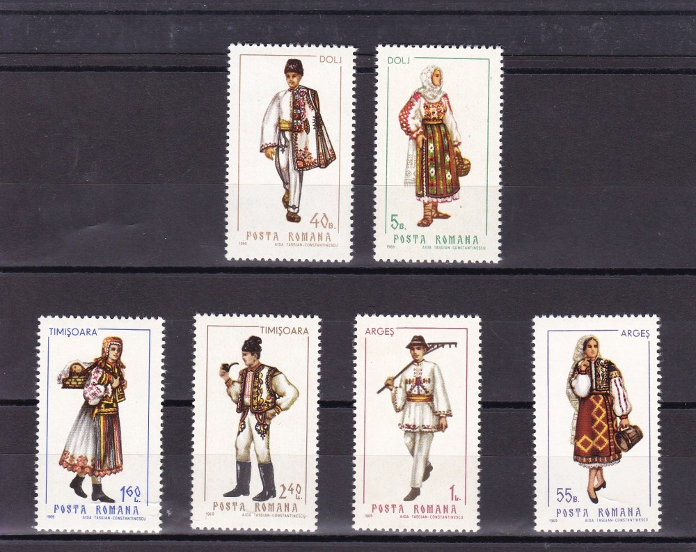 ROMANIA 1969 LP 693 COSTUME NATIONALE II SERIE MNH | arhiva Okazii.ro