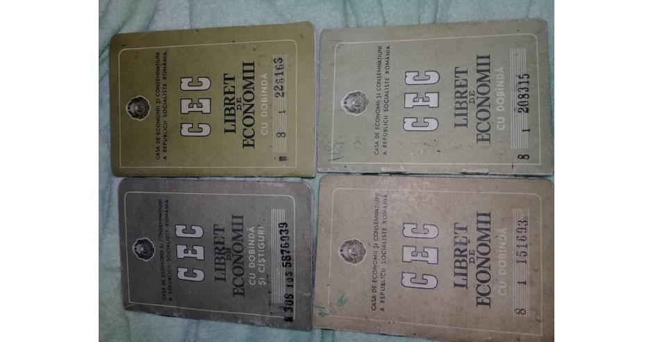 Carnet CEC LIBRET DE economii cu dobanda si castiguri,lot 4 cecuri ...