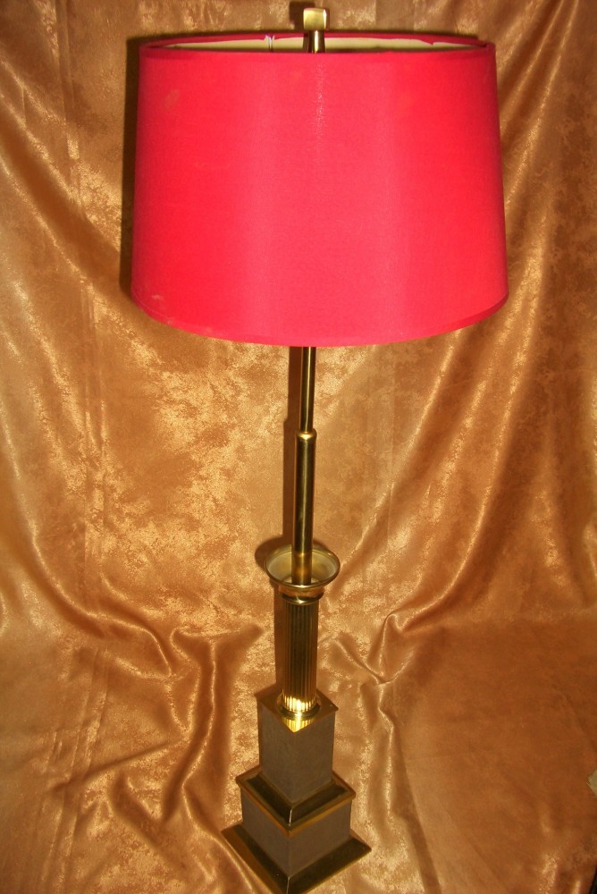 Veioza podea Art Deco Modernist, placata aur 24K, Mid Century, vintage ...