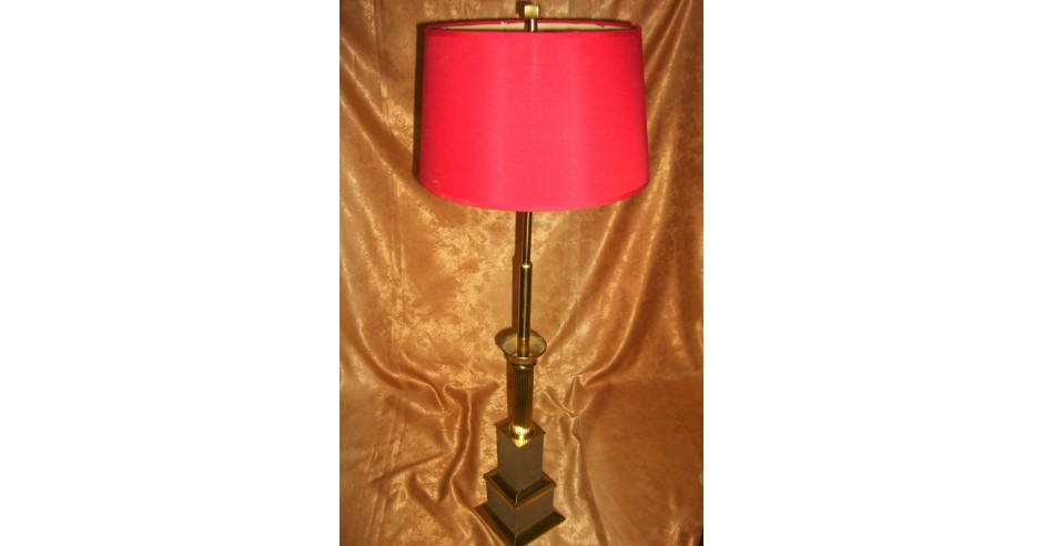 Veioza podea Art Deco Modernist, placata aur 24K, Mid Century, vintage ...