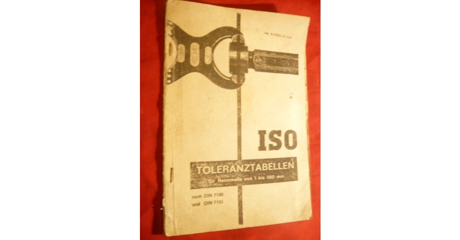 Carnet de Tolerante ISO de la DIN 7160 la DIN 7161 cu traducere in lb ...