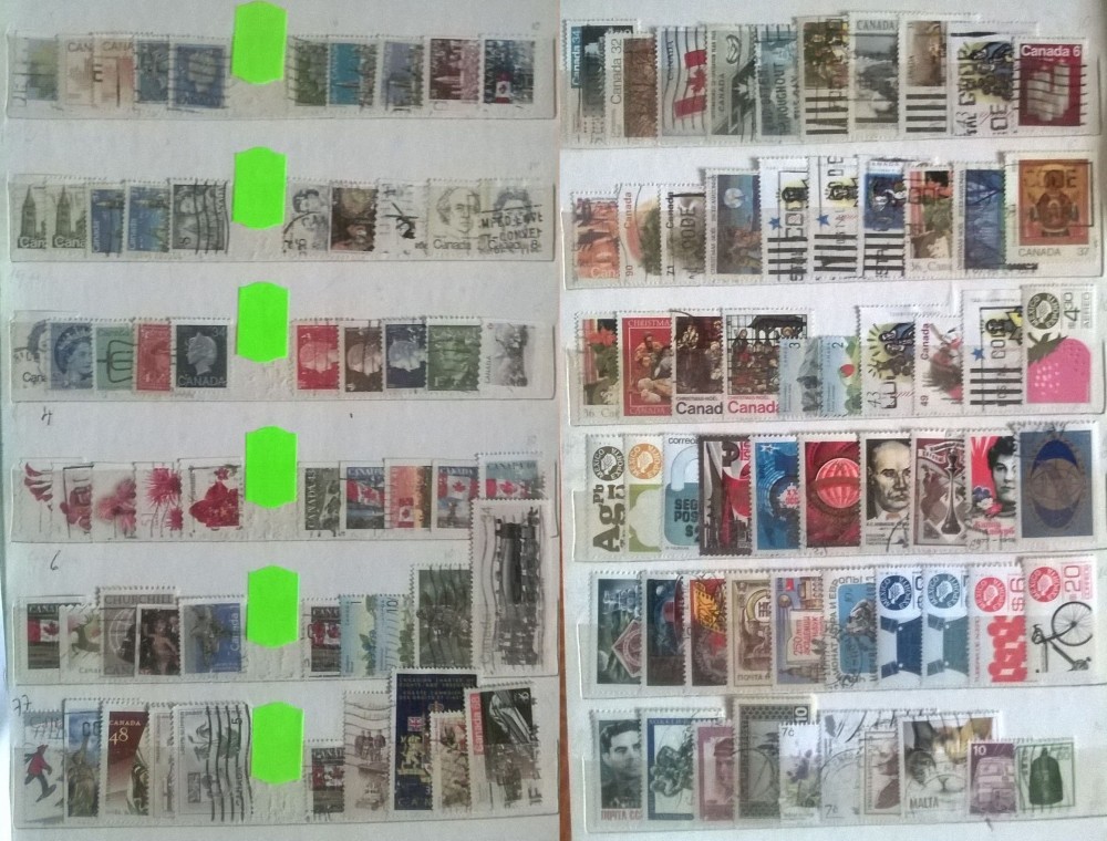 Foi de clasor.Colectie timbre stampilate toata lumea 720 buc. GX2 ...