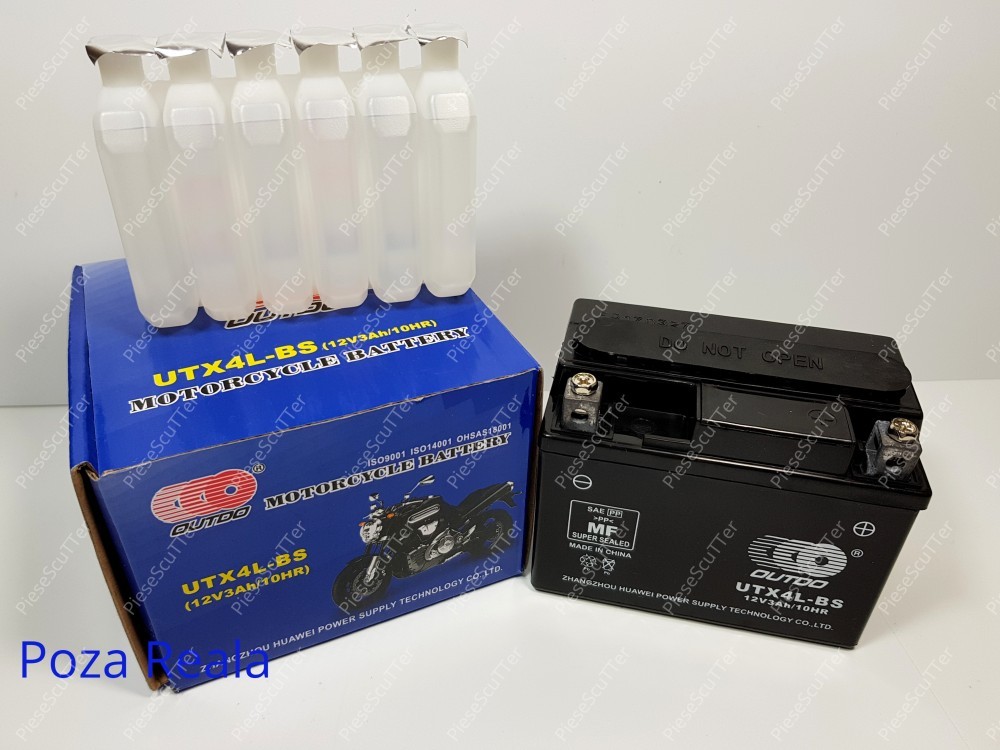 Baterie - Acumulator Moto Scuter 12V ( volti ) 3A ( amperi ) - ACID ...