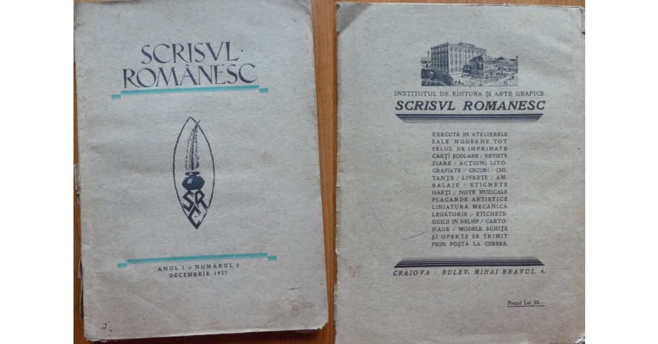 Revista Scrisul romanesc , an 1 , nr. 2 , 1927 , Arghezi , Busuioceanu ...