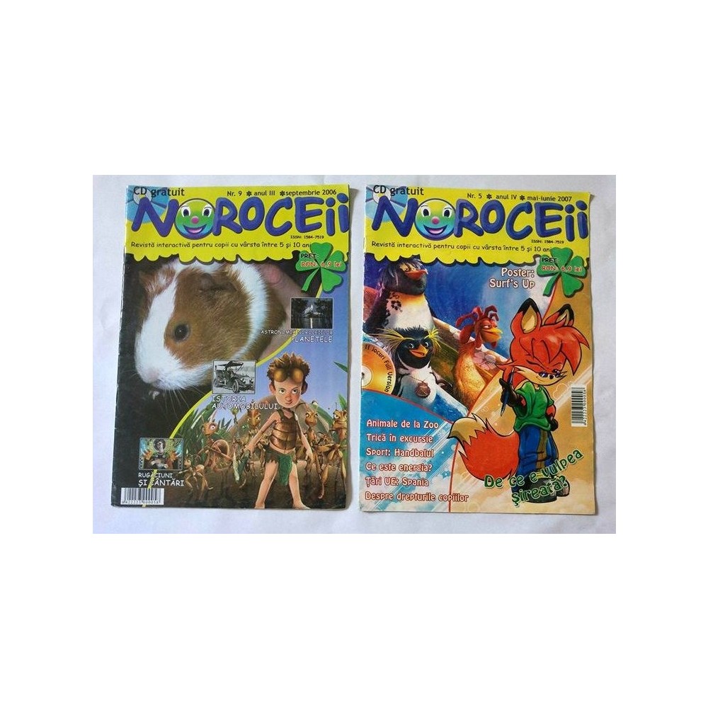 Lot 2 reviste copii Noroceii, nr 9 anul III si nr 5 anul IV | arhiva ...