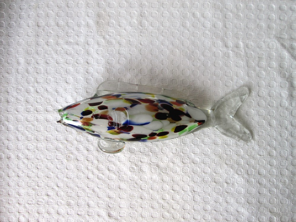 Peste din sticla, bibeou peste din perioada comunista, pestele de pe ...