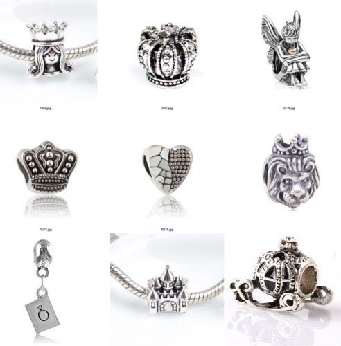 SET 9 Charm talismane pandantive pt bratara PANDORA plct argint ...