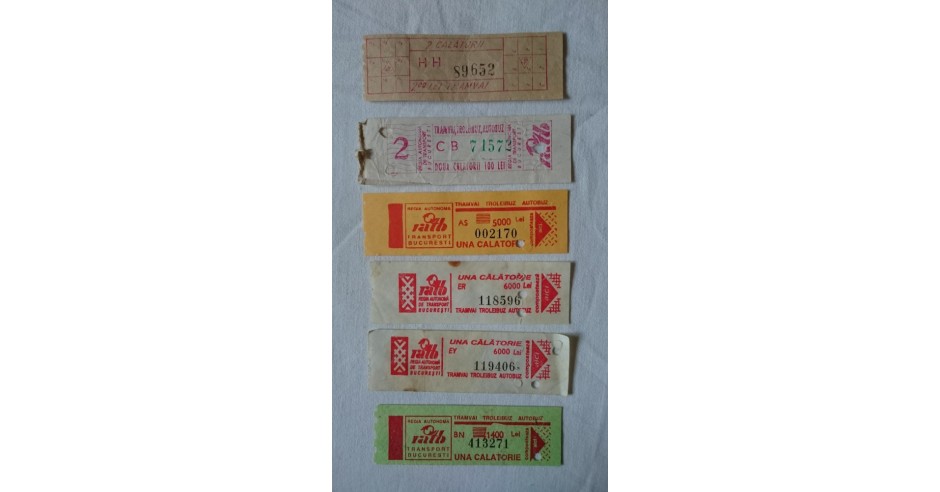 Colectie bilete vechi, bilet tramvai autobuz - ITB comunism - RATB ...