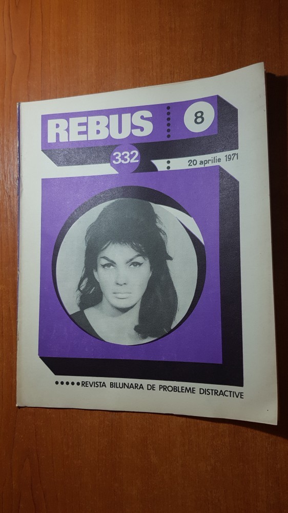 revista rebus nr. 332 din 20 aprilie 1971- doar un rebus completat cu ...
