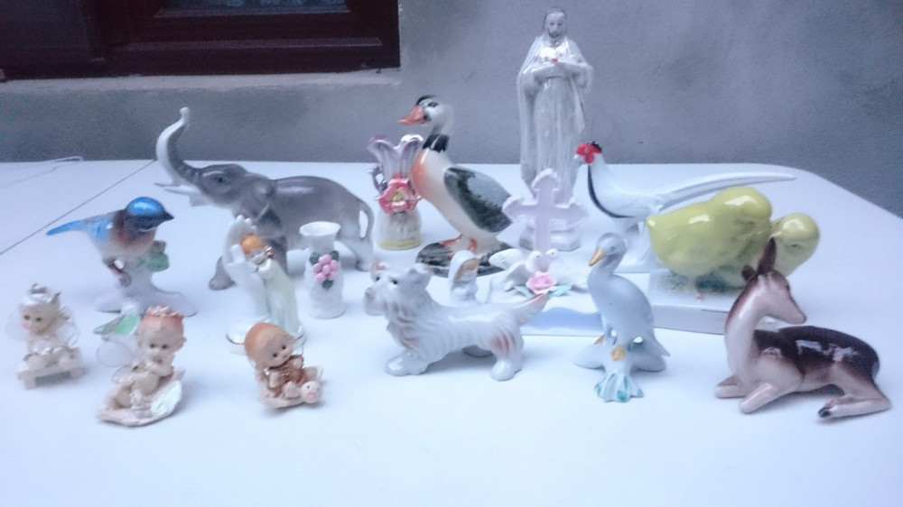 Lot bibelouri vechi de colectie portelan ceramica decor comunism RPR ...