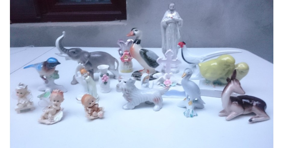 Lot bibelouri vechi de colectie portelan ceramica decor comunism RPR ...