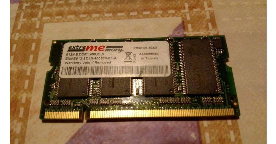 Ram laptop sodimm DDR DDR1 DDR400 512MB 400MHZ CL3 PC3200 | arhiva ...