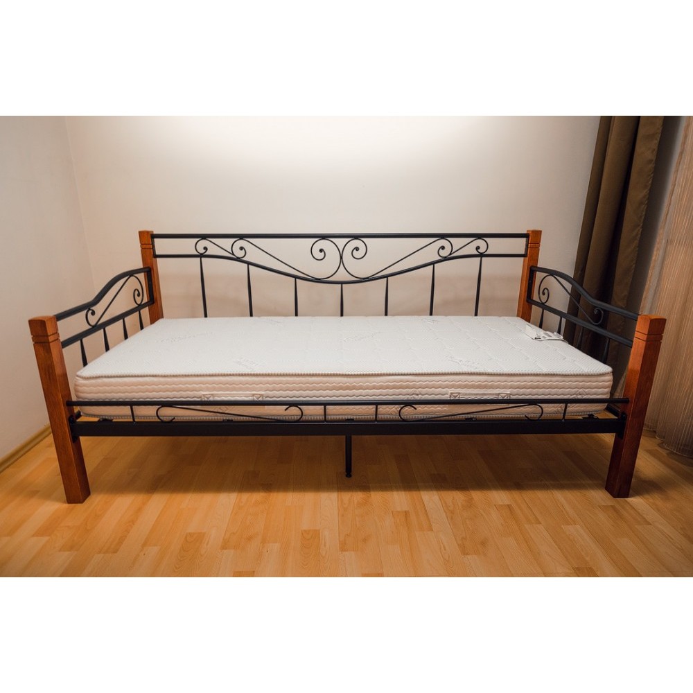 Pat/divan Kenia din metal cu lemn 200x90cm | arhiva Okazii.ro