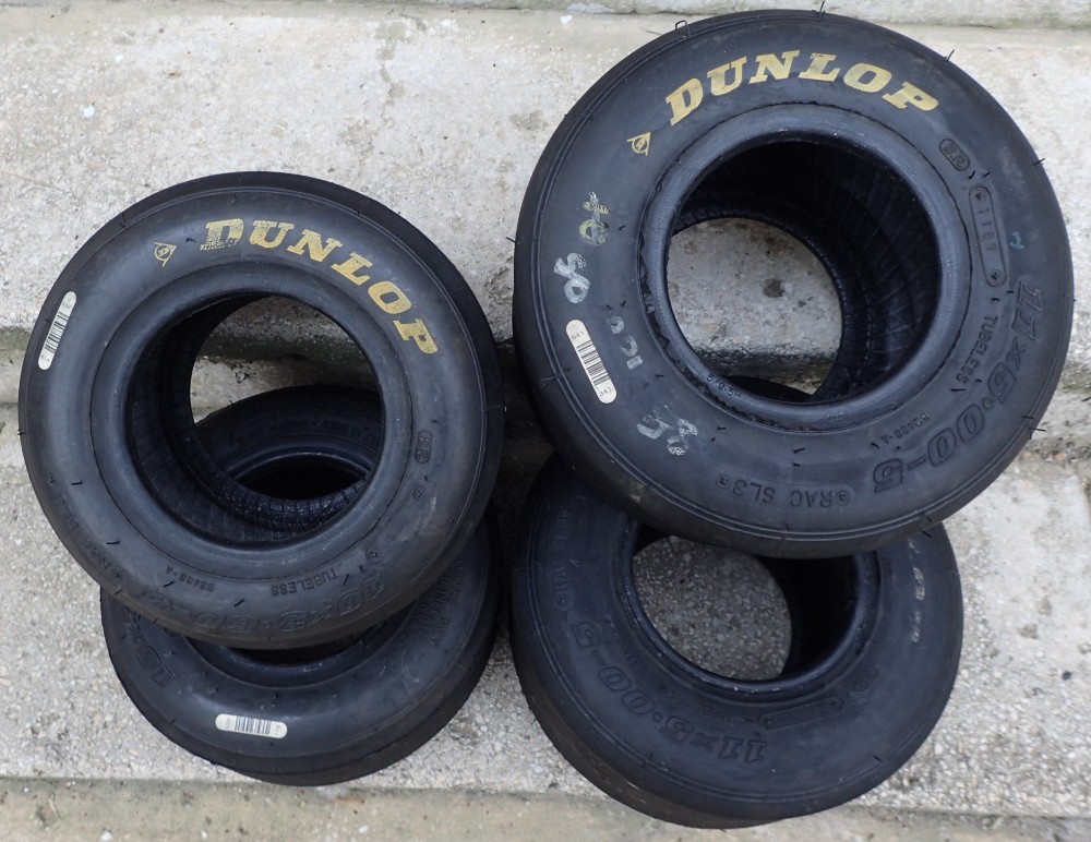 Set 4 Cauciucuri kart / Drift Trike Bike Dunlop japan fata - spate impecabile | arhiva Okazii.ro