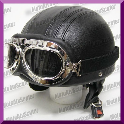 CASCA MOTO Chopper RETRO Vespa Piele | arhiva Okazii.ro