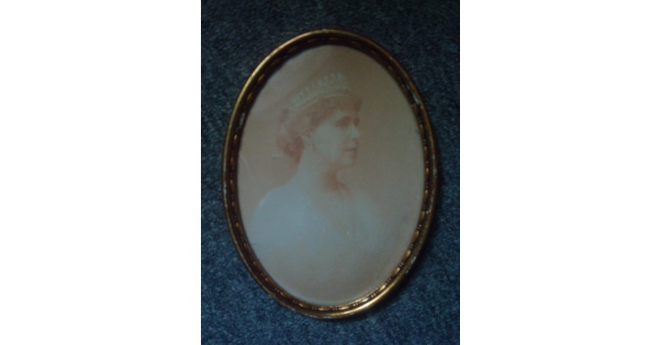 Foto Regina Maria a Romaniei. Foto originala, rama lemn, geam sticla ...