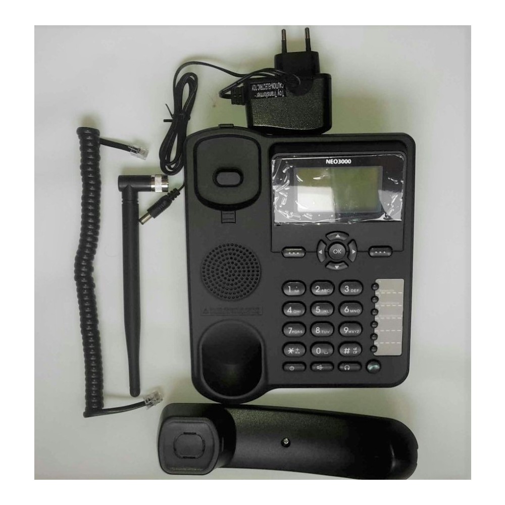 Telefon fix cu SIM si antena detasabila 2G 3G Orice retea Garantie 12 ...